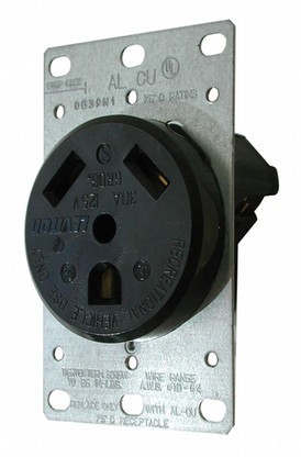 30 Amp Receptacle - Blk | New | The Outdoor Warehouse