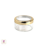 30 Gram Plastic Beauty Containers with Gold or Silver Trim Acrylic ...