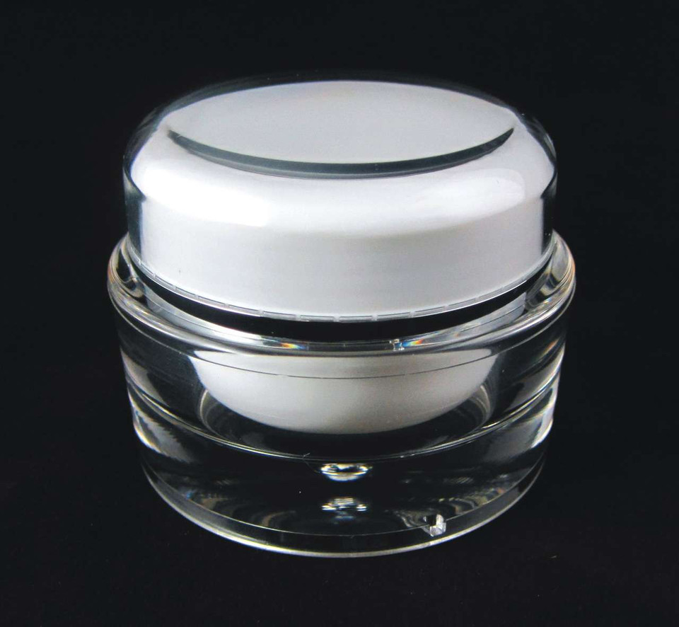 Acrylic Cosmetic Beauty Containers Cream Jars w/ Sealing Disc - 30ml ...