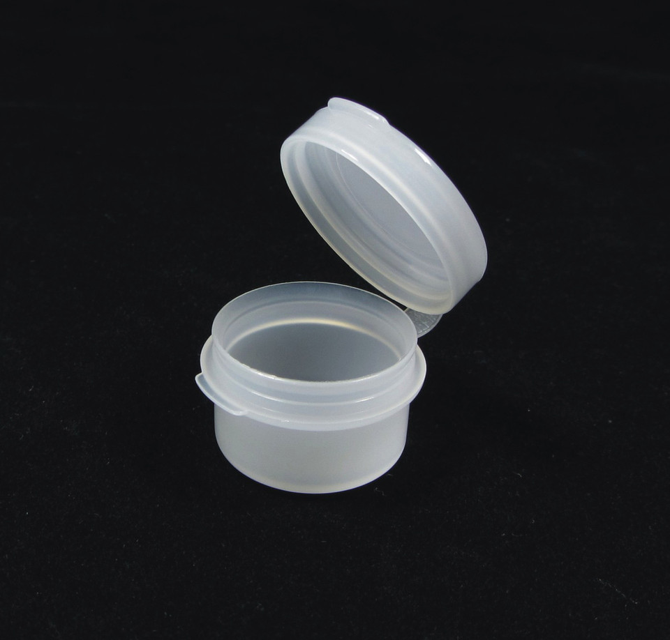 Cosmetic Jars Beauty Containers with Hinged Lid - 3 Ml (Natural / White ...