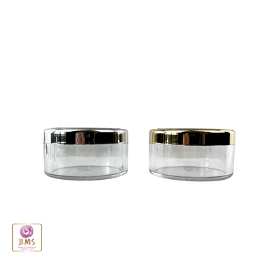 30 Gram Plastic Beauty Containers with Gold or Silver Trim Acrylic ...