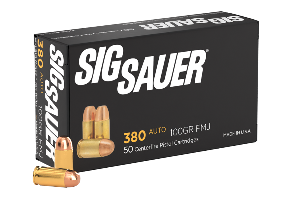 Buy Sig Sauer Full Metal Jacket 380 ACP 100 GR FMJ 50Box/20Case at ...