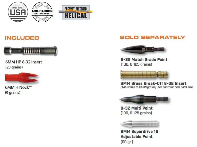 Buy Easton Sonic 6.0 Arrows Factory Helical 250 Spine 6 Pk. at Nexgen ...