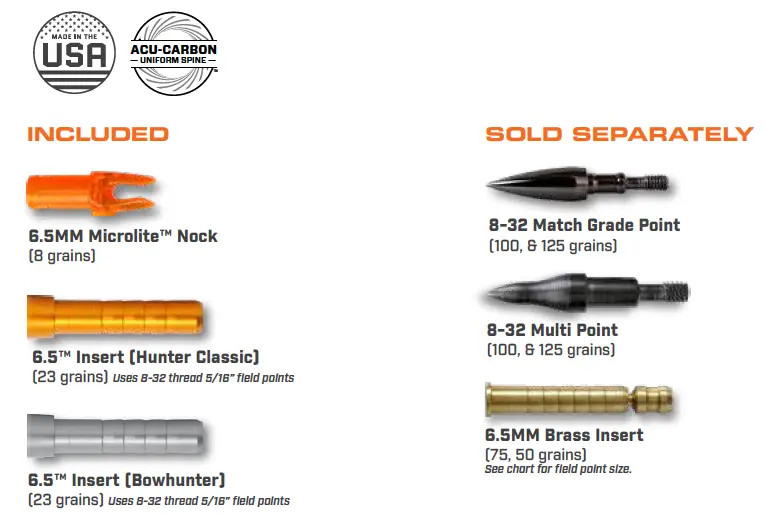 Buy Easton 6.5 Hunter Classic Arrow 340 2" Bully Vanes - 6pk at Nexgen ...