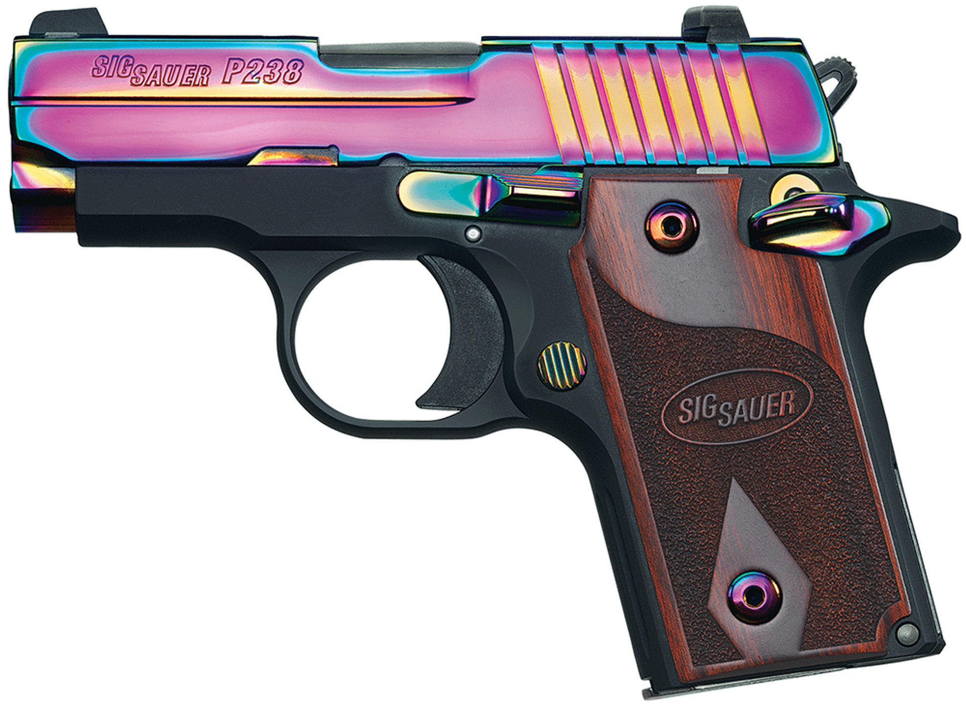 Sig Sauer P238 Micro Compact Rainbow Single 380 Automatic Colt Pistol sig-sauer-p238-micro-compact-rainbow-single-380-automatic-colt-pistol