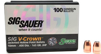 Buy Sierra Sig V-Crown 9465 10mm 165 gr Jacketed Hollow Point Bullets ...