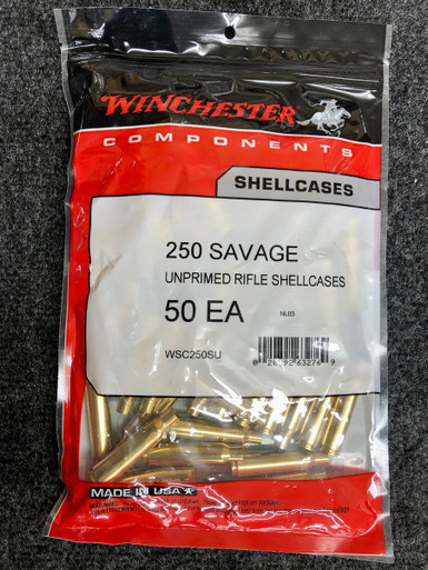 Buy Winchester .250 Savage Unprimed Rifle Brass 50cnt-WSC250SU at ...