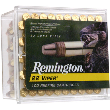 Remington Viper Hyper Velocity 22LR 36gr Plated Truncated Cone 100Rnd ...