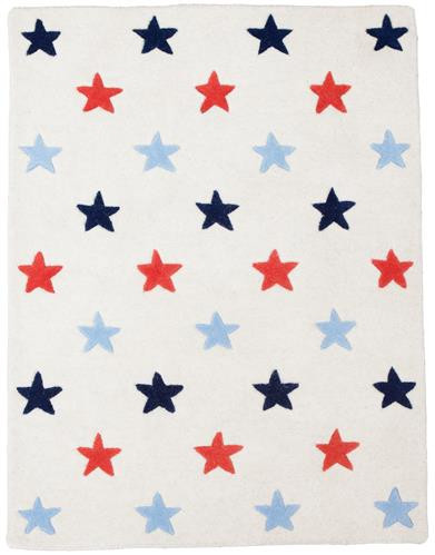 Blue and Red Star Rug - Kids Rooms