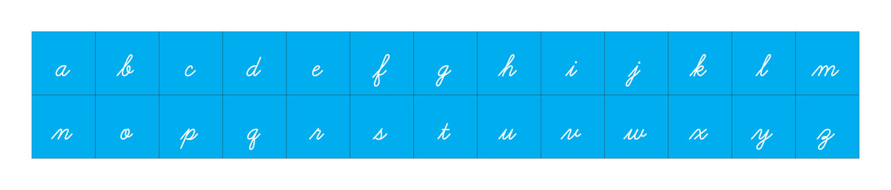 Red Inverted Magnetic Cursive Alphabet Letters (Lower Case)