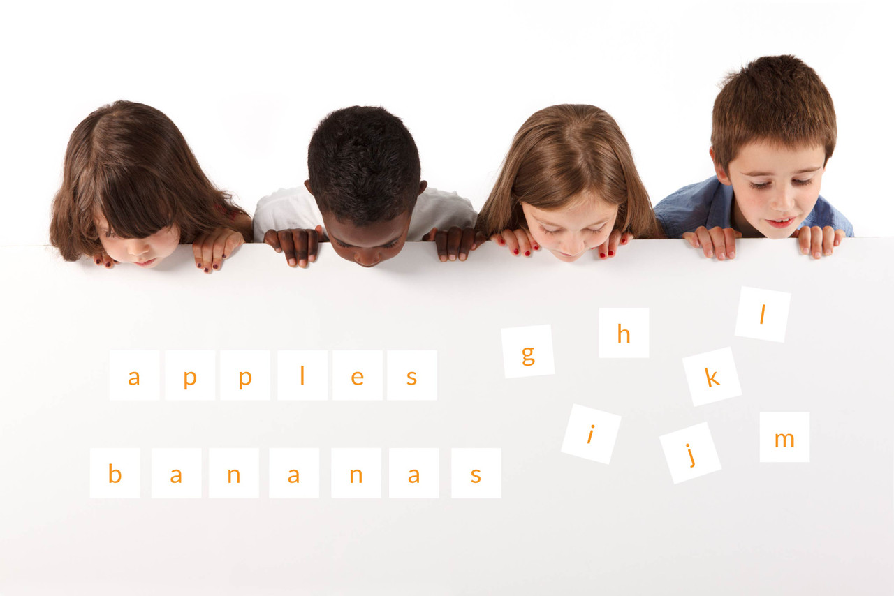 Orange Inverted Magnetic Alphabet Letters (Lower Case)