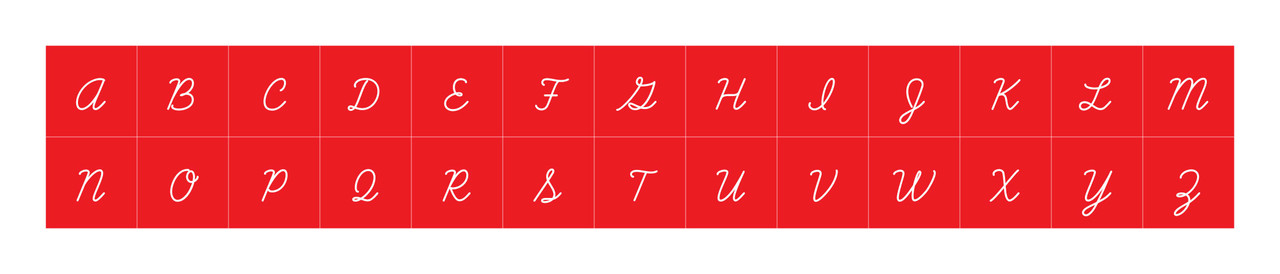 Red Magnetic Cursive Alphabet Letters (Upper Case)