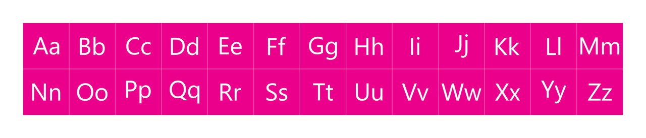 Pink Magnetic Alphabet Letters (Upper and Lower Case)