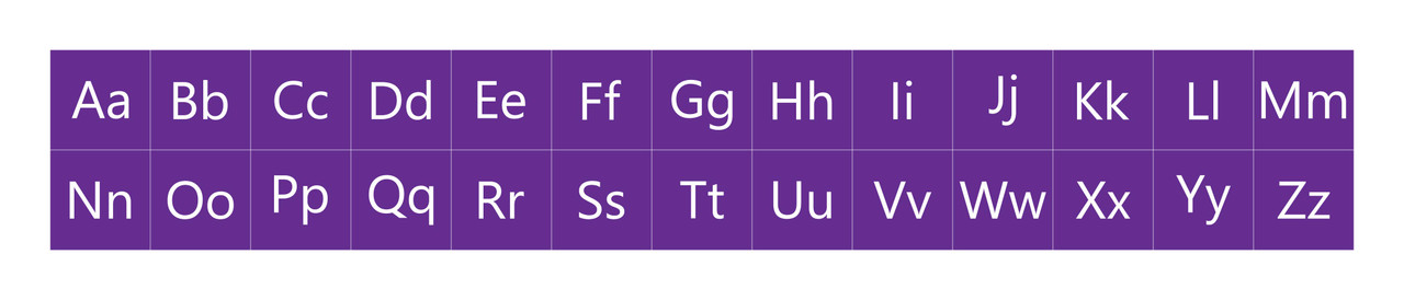 Purple Magnetic Alphabet Letters (Upper and Lower Case)