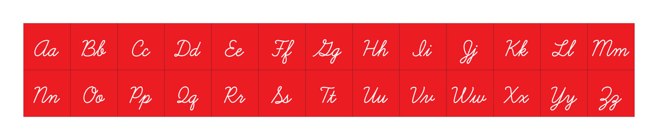 Red Cursive Magnetic Alphabet Letters (Upper and Lower Case)