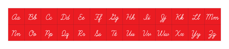 Red Cursive Magnetic Alphabet Letters (Upper and Lower Case)