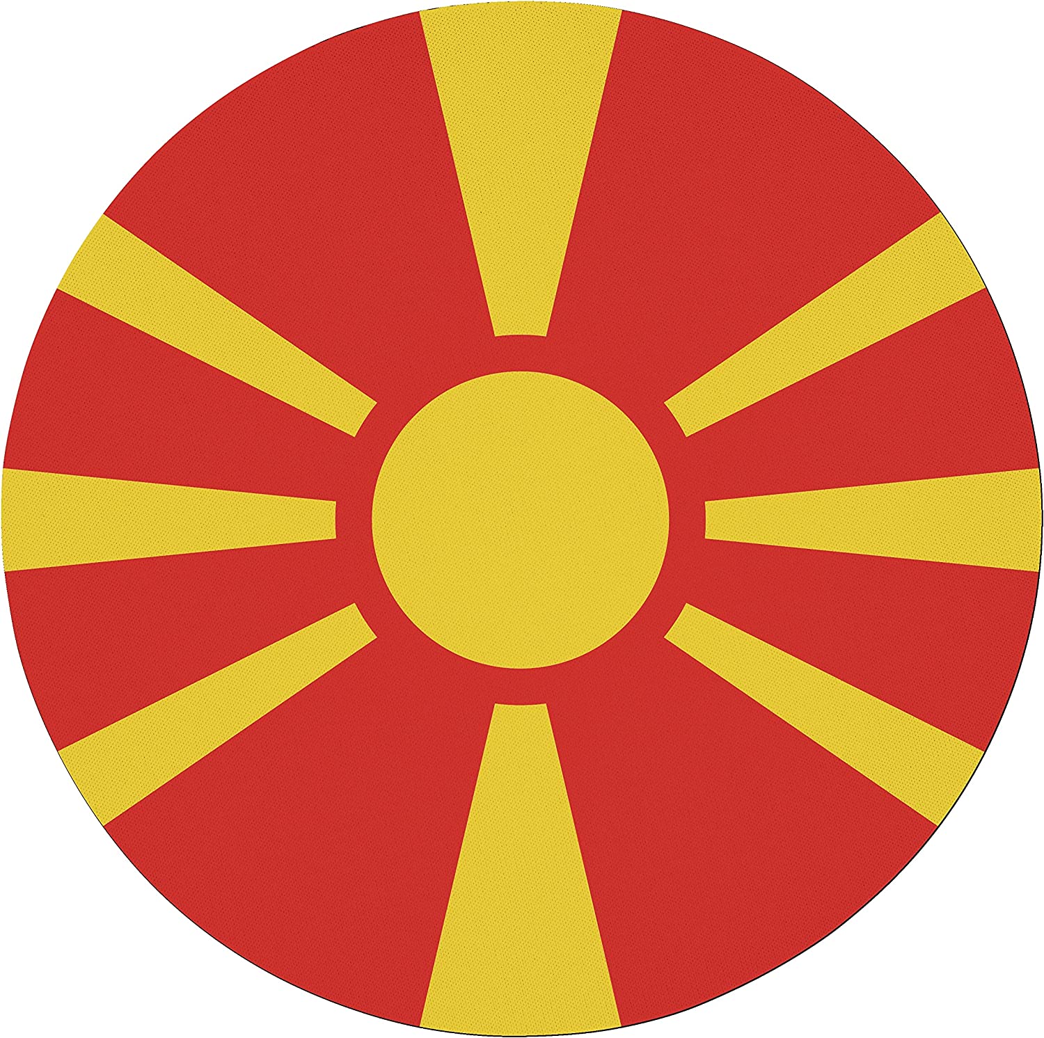 Macedonia Flag 7.5" Circular Mouse Pad