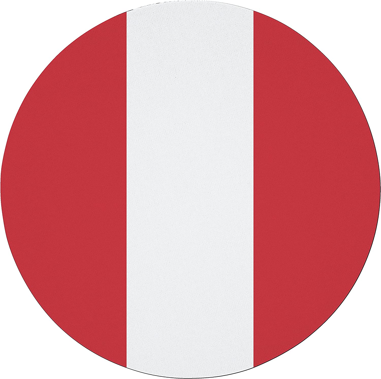 Peru Flag 7.5" Circular Mouse Pad