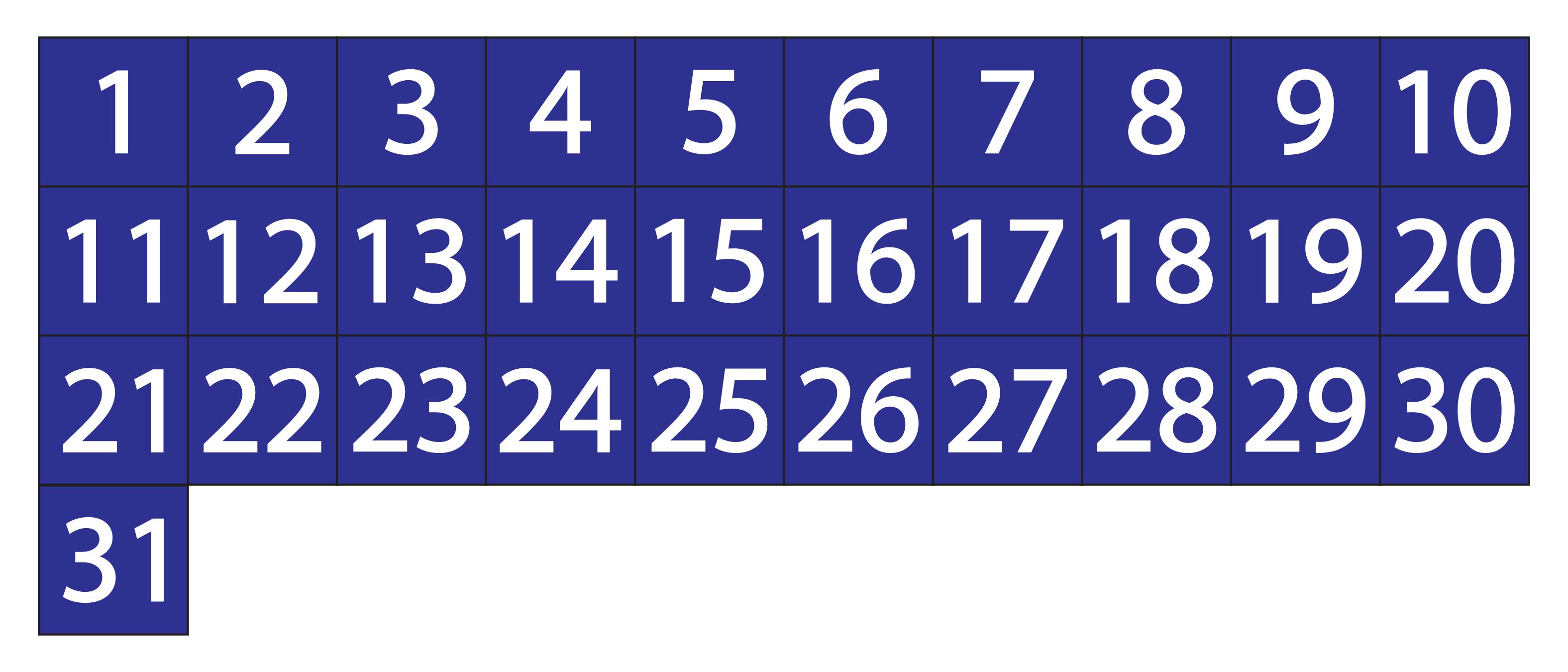 Blue Calendar Date Magnets