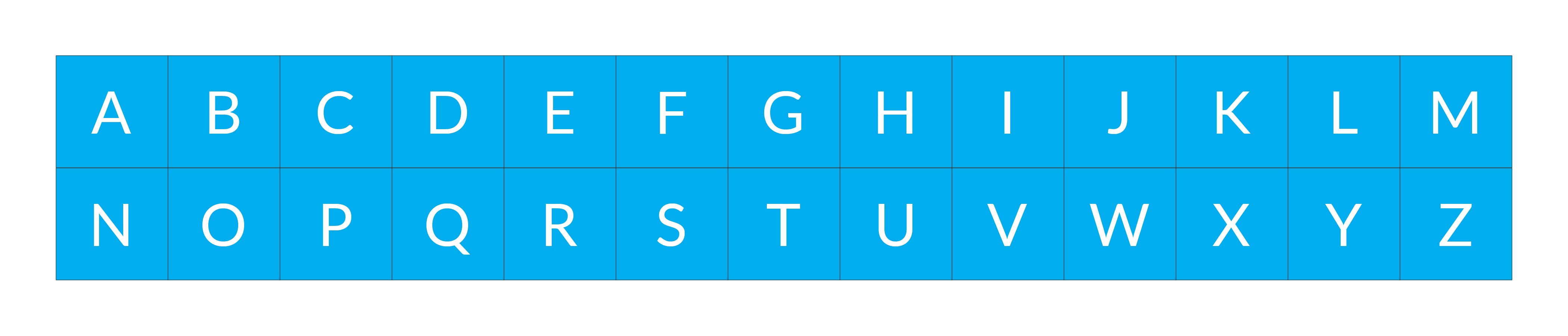 Cyan Magnetic Alphabet Letters (Upper Case)