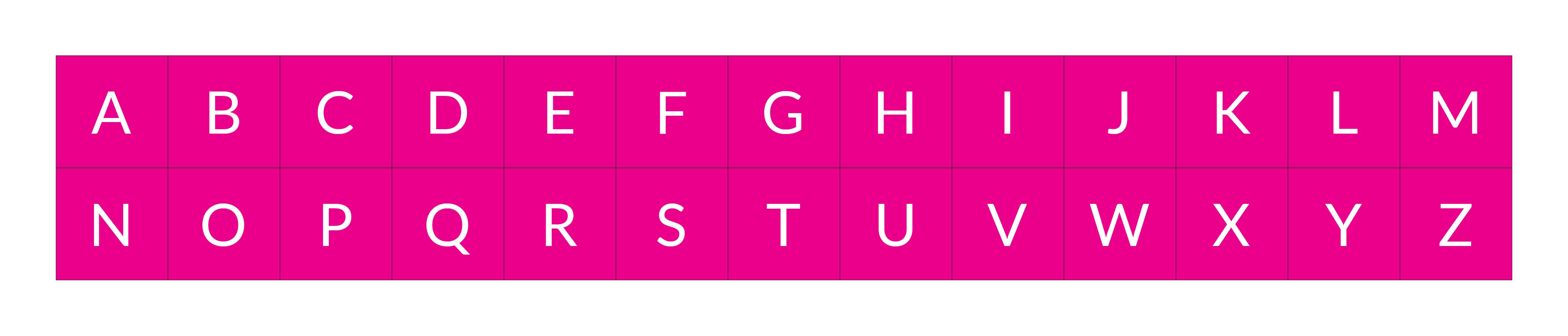 Pink Magnetic Alphabet Letters (Upper Case)