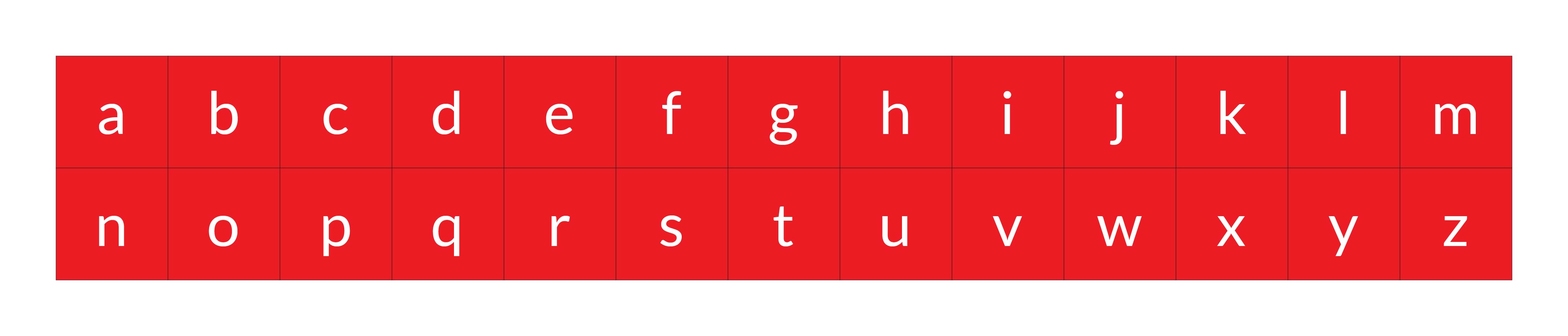Red Magnetic Alphabet Letters (Lower Case)