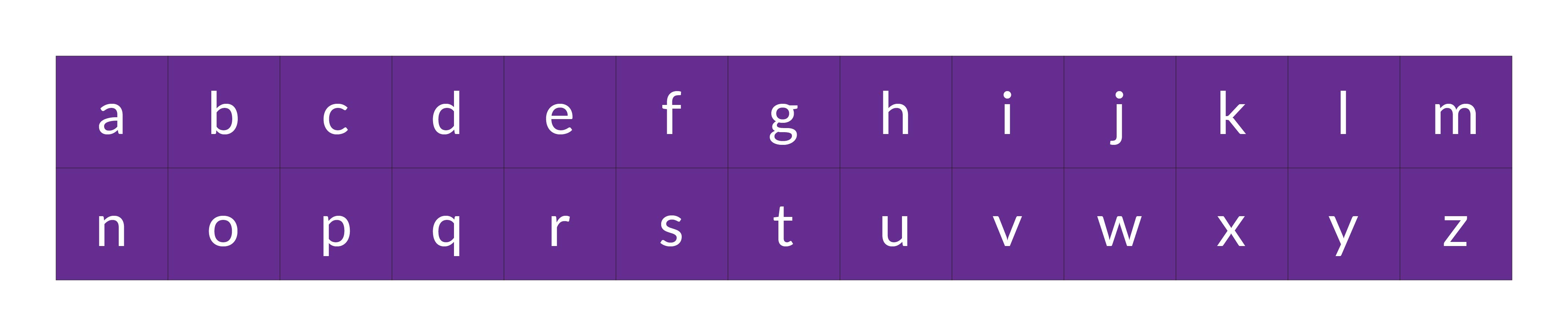 Purple Magnetic Alphabet Letters (Lower Case)