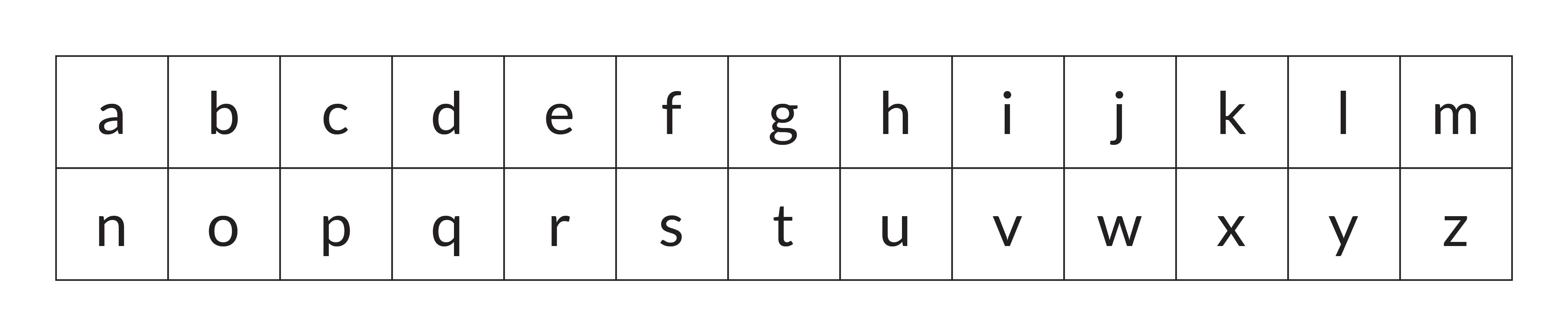 Black Inverted Magnetic Alphabet Letters (Lower Case)