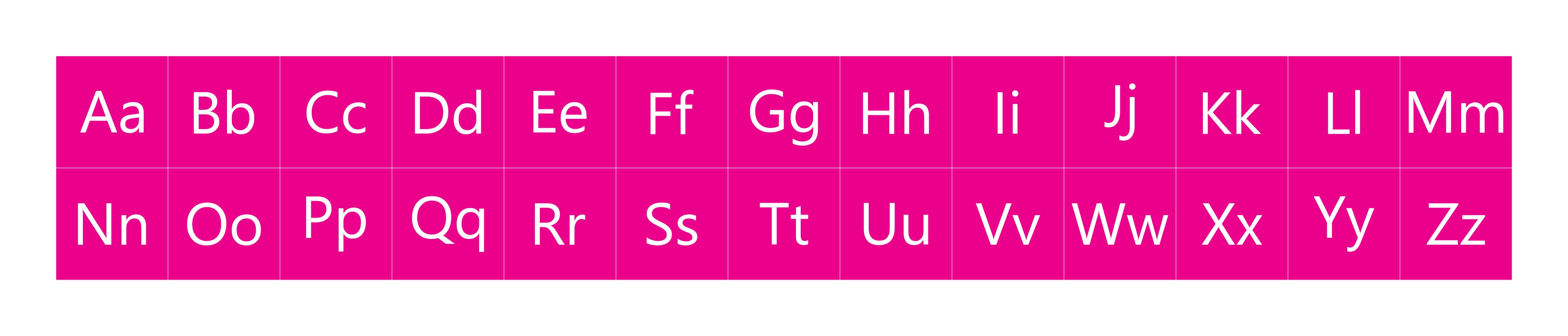 Pink Magnetic Alphabet Letters (Upper and Lower Case)