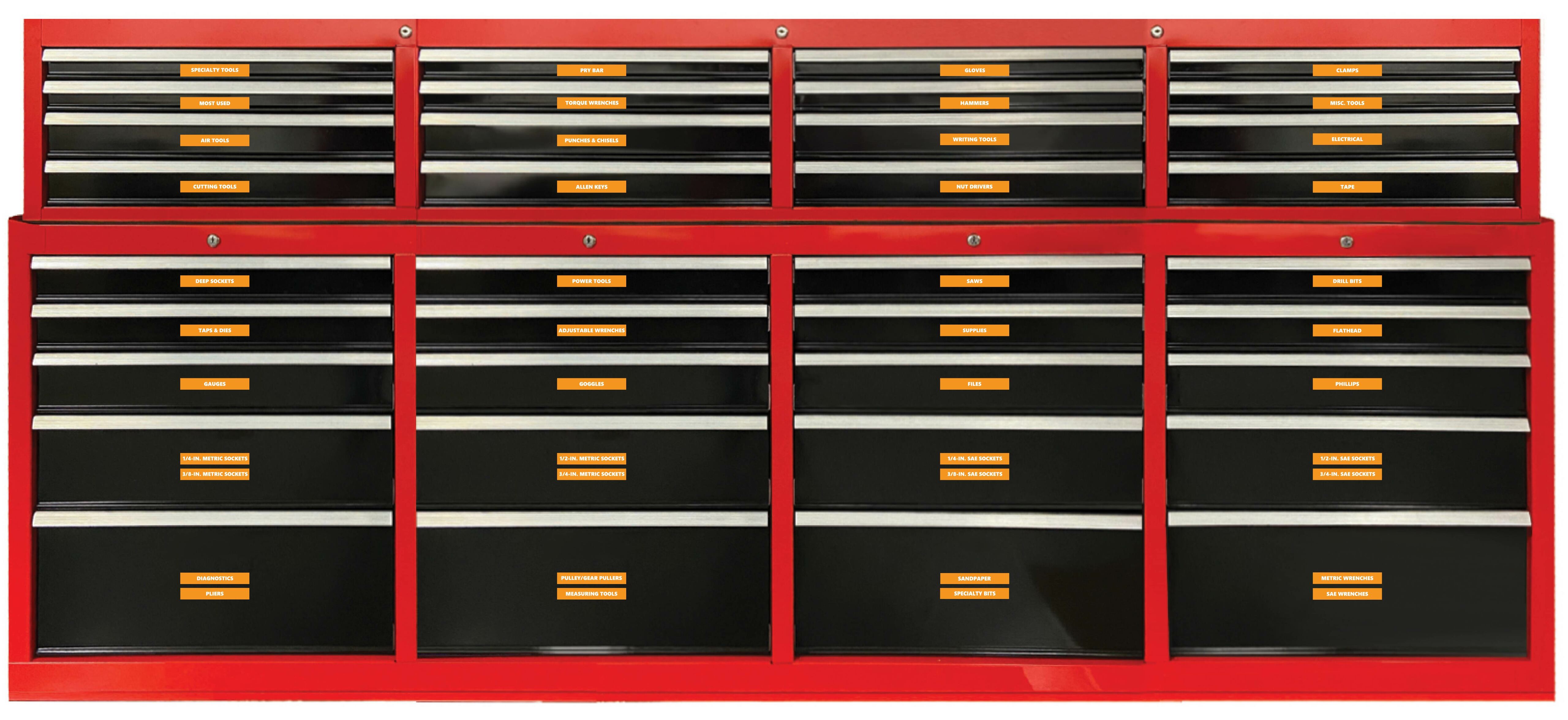 Orange Toolbox Organizational Magnetic Labels Ultimate Set