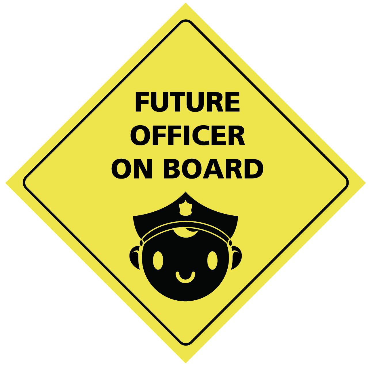 Future Police Officer Baby On Board Bumper Magnet by DCM Solutions