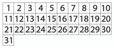 Whiteboard Magnetic Black Inverted Calendar Date Number Magnets