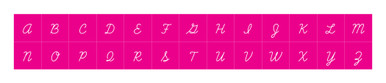 Pink Magnetic Cursive Alphabet Letters (Upper Case)