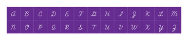 Purple Magnetic Cursive Alphabet Letters (Upper Case)