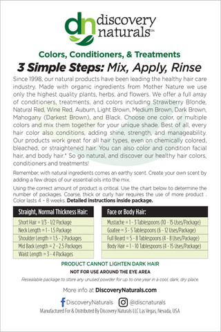 Black 2-Step Process Natural Hair & Beard Dye | Discovery Naturals