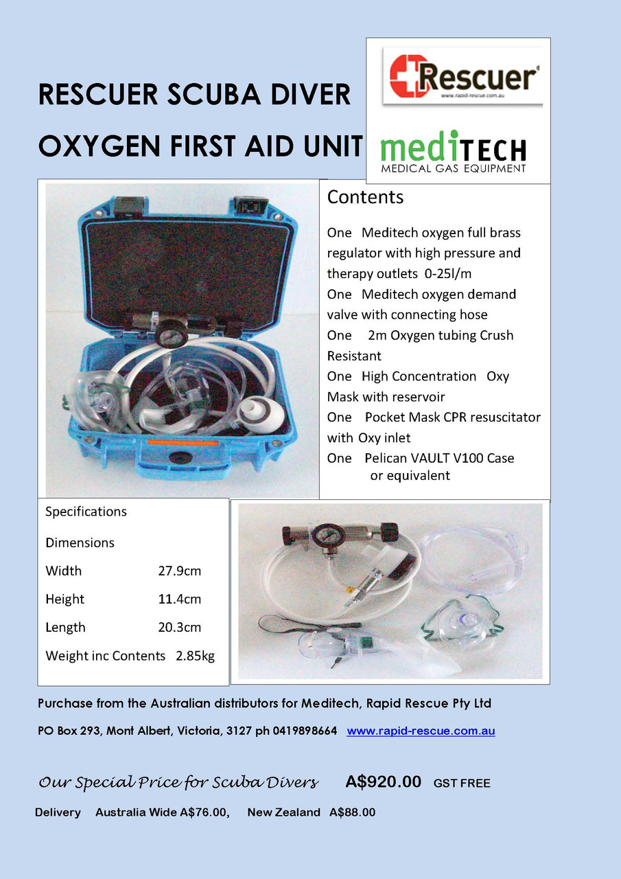 Diver Oxygen First Aid Unit - Rapid Rescue