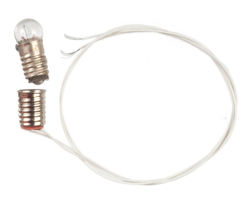 Screw-Base Bulb with Wire - 12 Volt - Dollhouse City