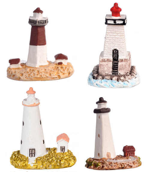 Mini Lighthouses - Polyresin - Dollhouse City