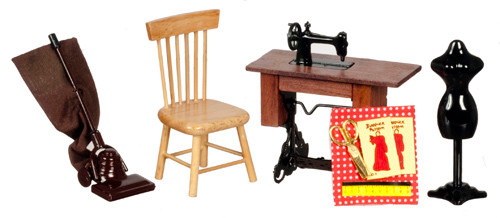 Sewing Room Set with Accessories - Dollhouse City