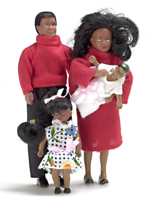 Doll Family Set - Black - Dollhouse City