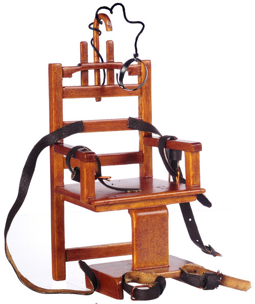 Old Sparky Electric Chair - Walnut - Dollhouse City