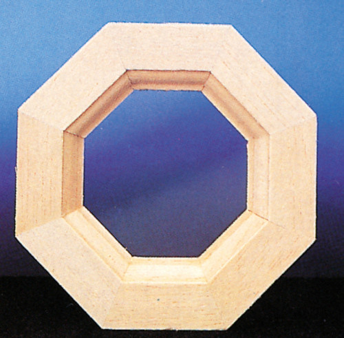 Octagon Window with Pane - Trim - Dollhouse City