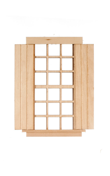9 Over 9 Window with Shutter - Dollhouse City