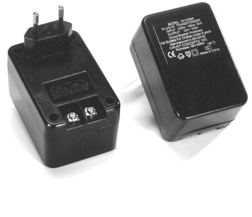 European 10 Watt Transformer - 12 Volt - Dollhouse City