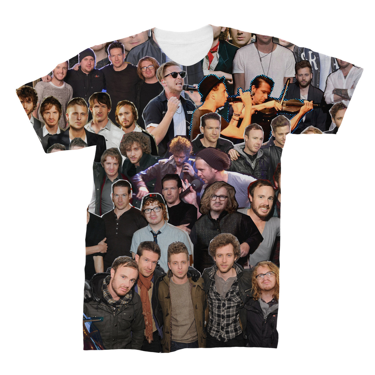 OneRepublic 3D Collage Face T-Shirt - AllOverPrint.ca