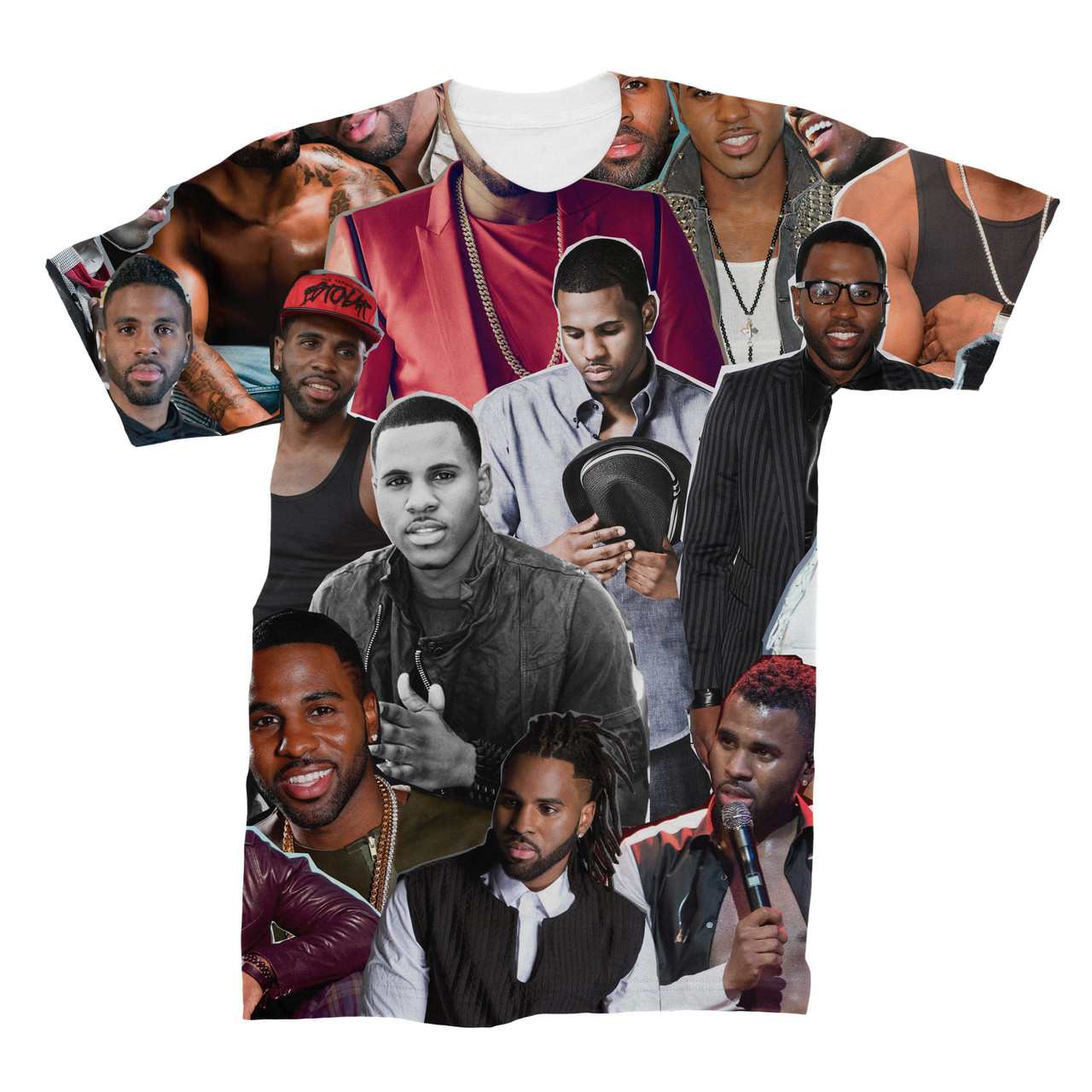 Jason Derulo 3D Collage Face T-Shirt - AllOverPrint.ca