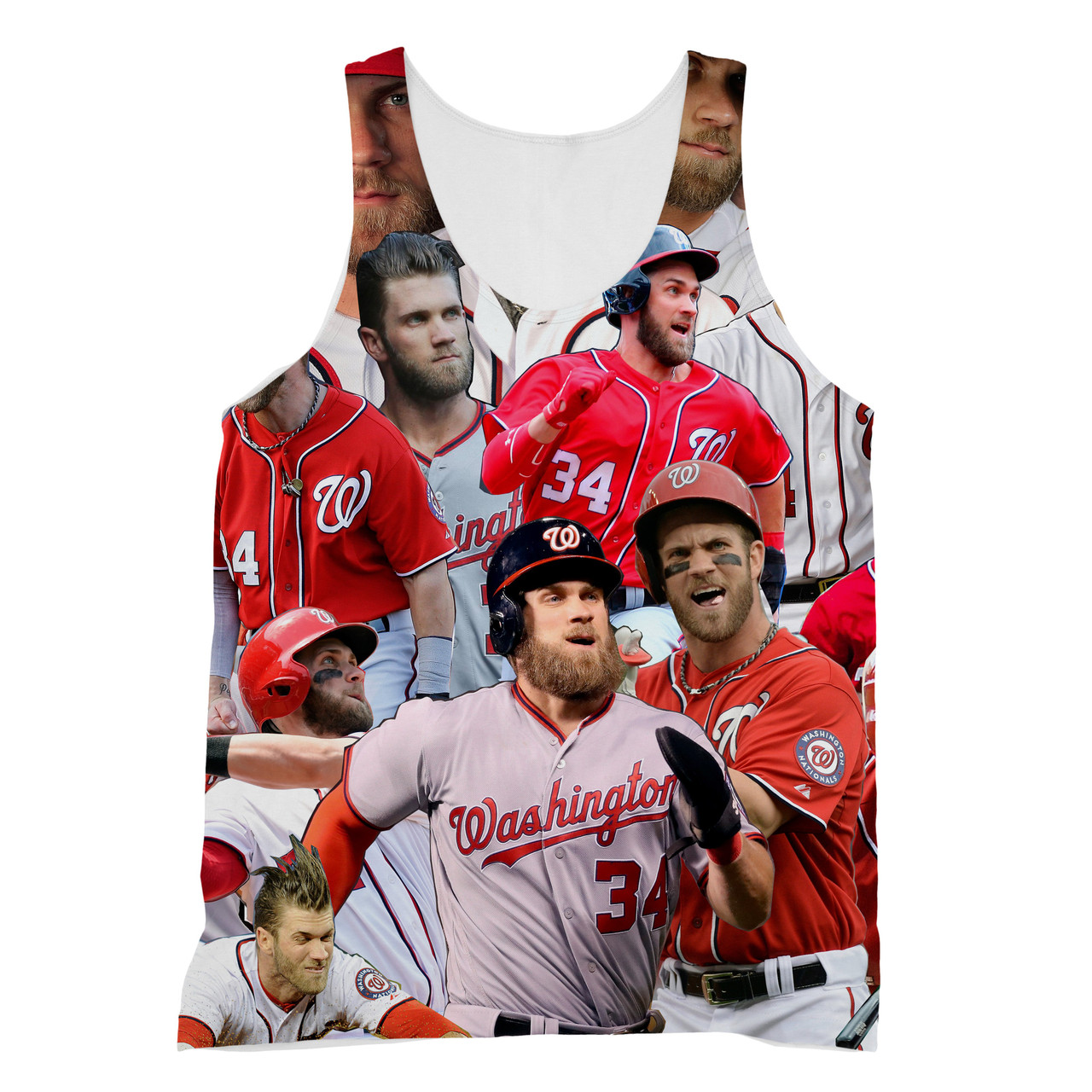 Bryce Harper 3D Collage Face T-Shirt - AllOverPrint.ca
