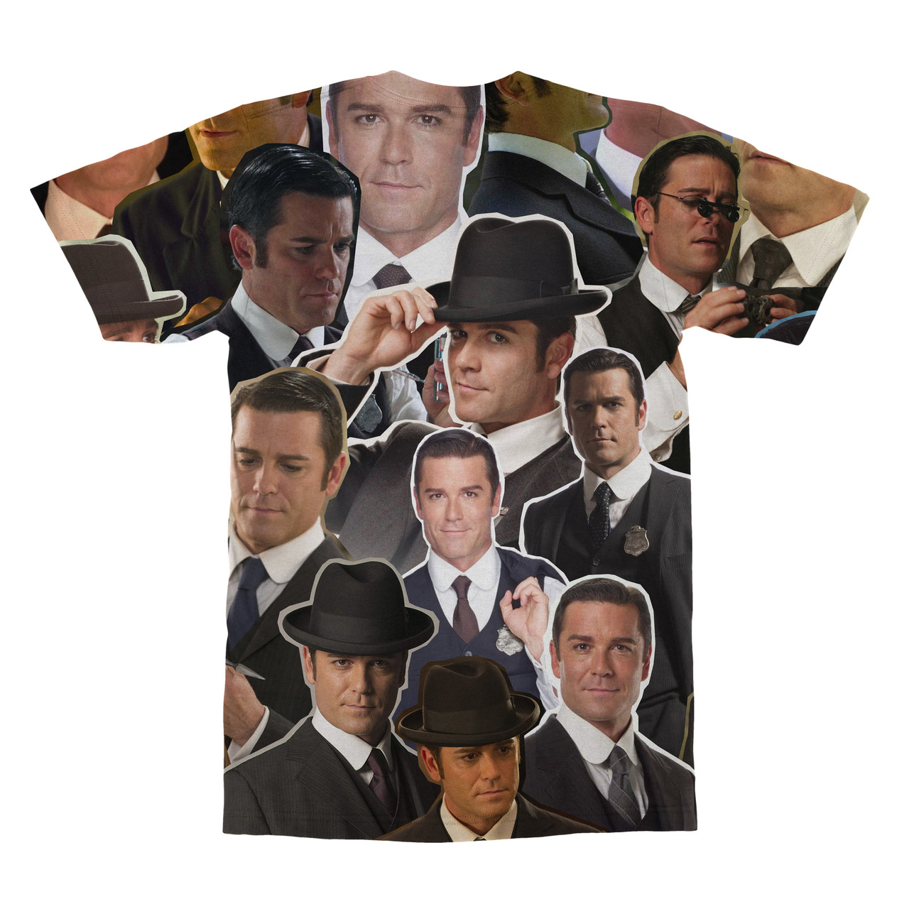 Detective William Murdoch 3D Collage Face T-Shirt - AllOverPrint.ca
