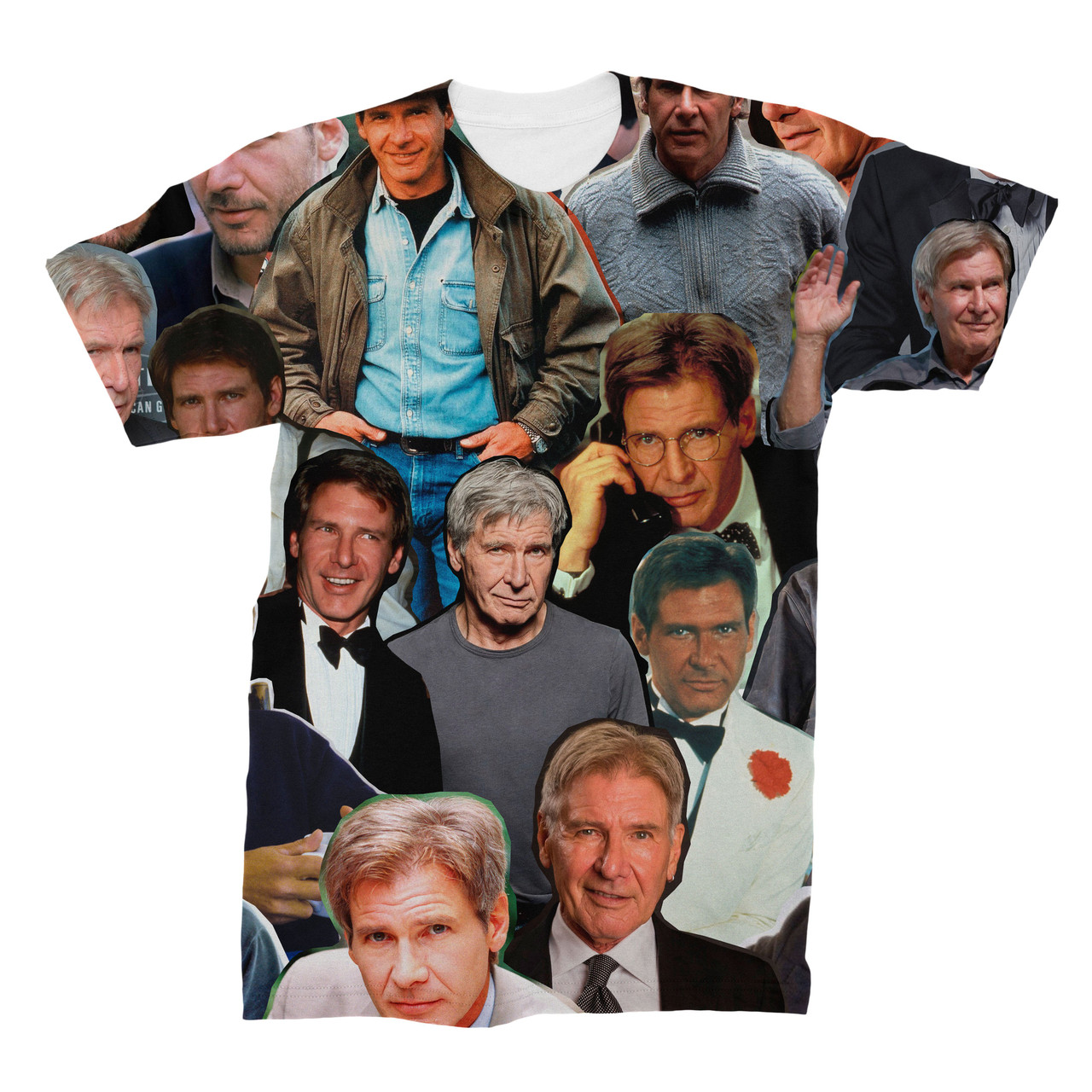 Harrison Ford 3D Collage Face T-Shirt - AllOverPrint.ca