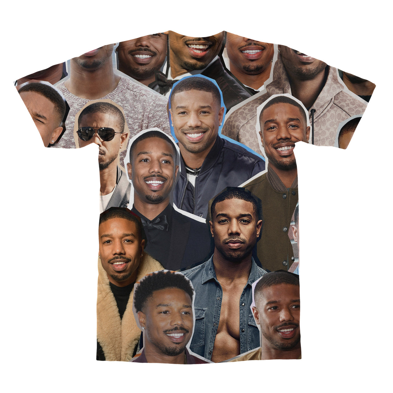 Michael B. Jordan 3D Collage Face T-Shirt - AllOverPrint.ca
